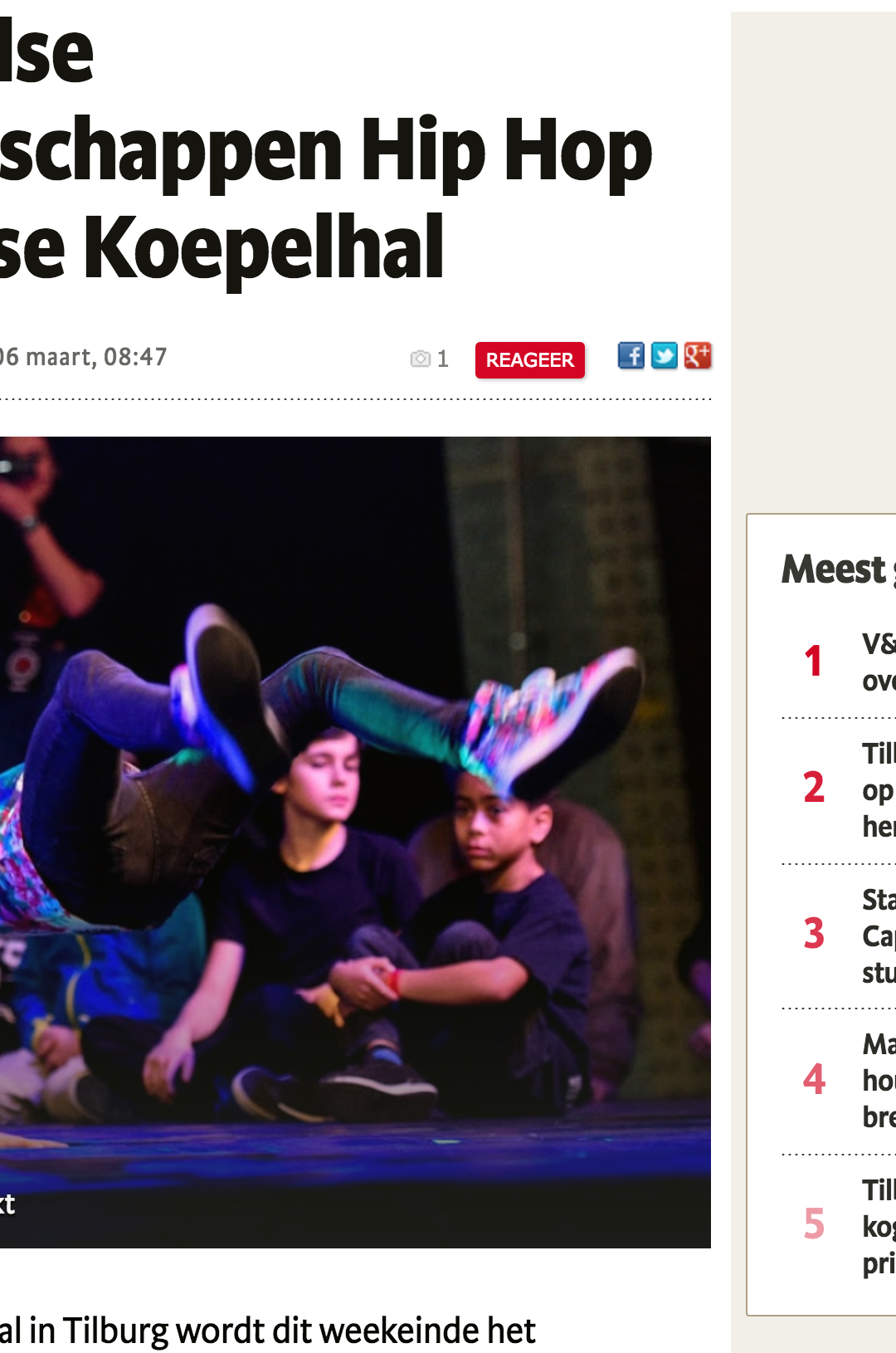 Dutch Hip Hop Championships in Tilburg Koepelhal | HIP HOP INTERNATIONAL